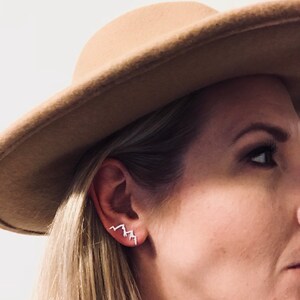 Mountain Range Ear Crawlers Mountain Range Climbers Earrings Mountain ...