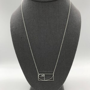 Fibonacci Golden Spiral Necklace Math Jewelry Wearable Mathematics ...