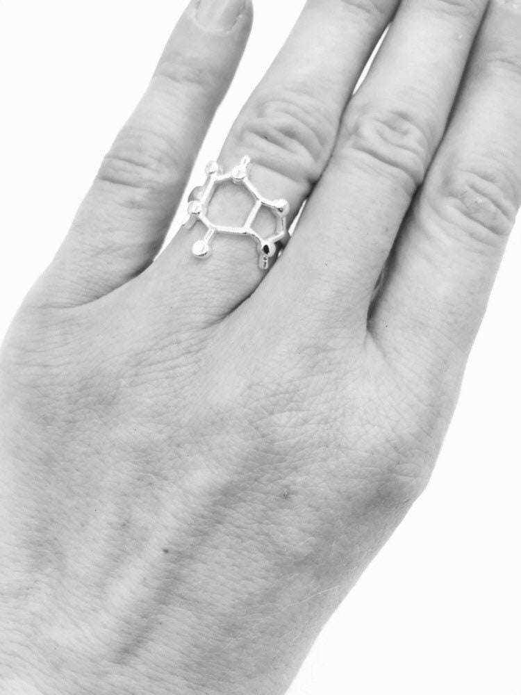 Coffee Molecule Ring Caffeine Ring Science Ring Chemistry - Etsy