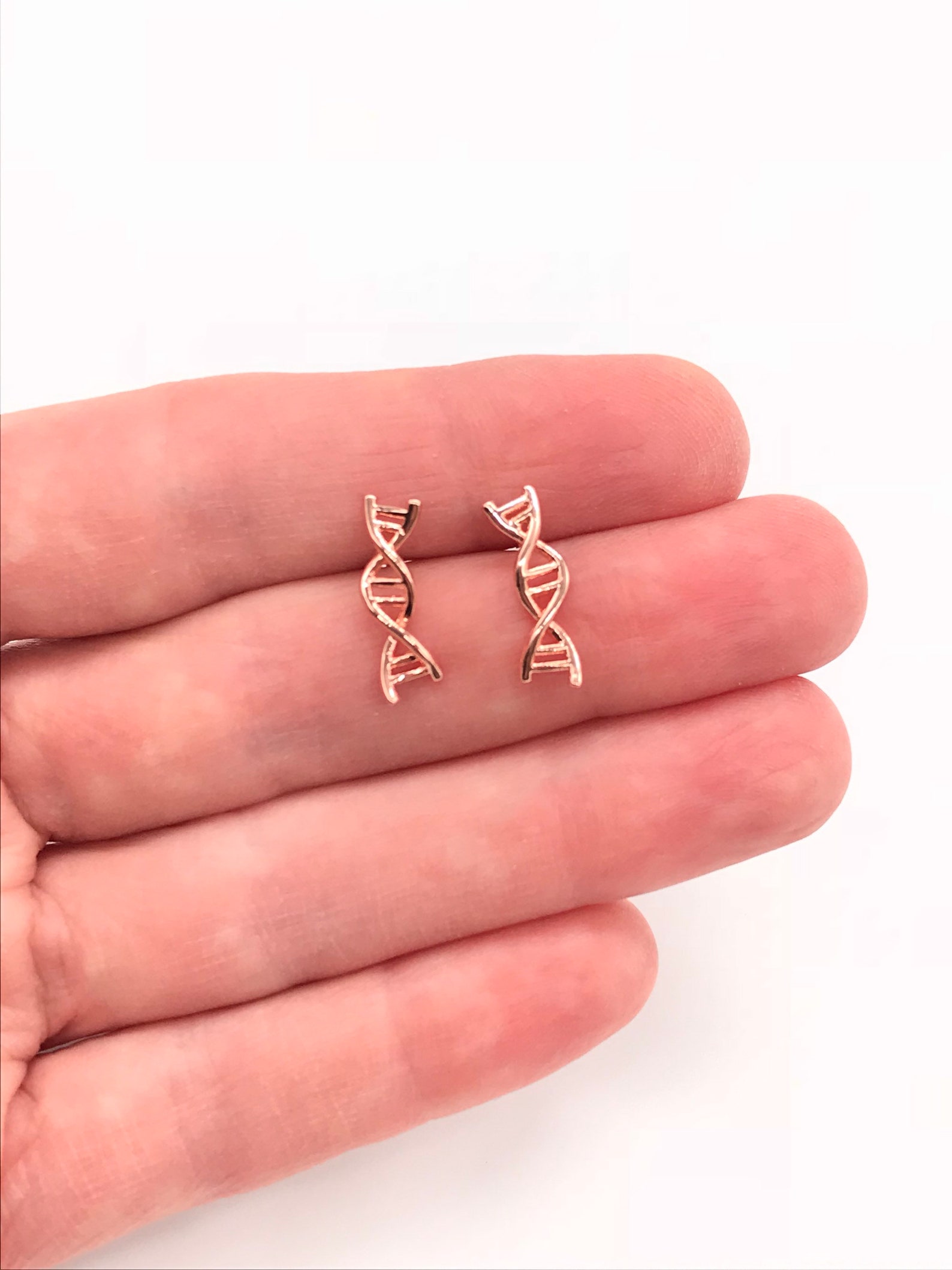 DNA Earrings DNA Jewelry Biology DNA Climbers Science Twist - Etsy