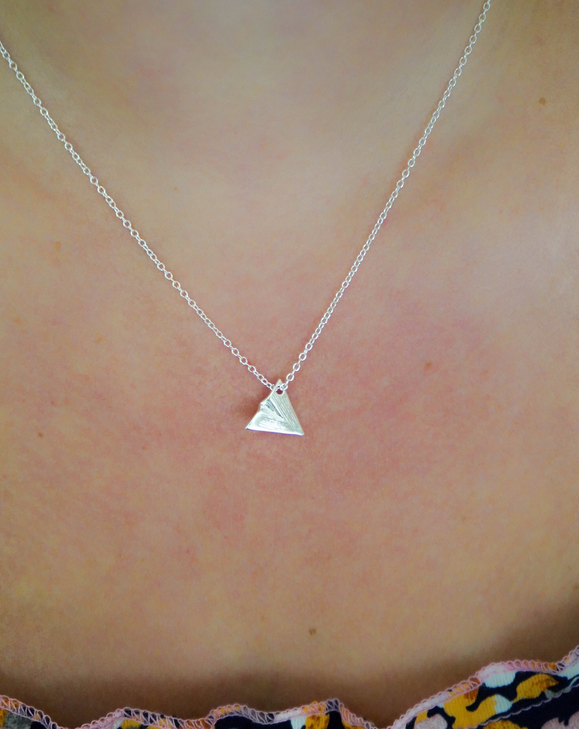 Paper Plane Necklace Paper Airplane Necklace Travel Necklace Traveler ...