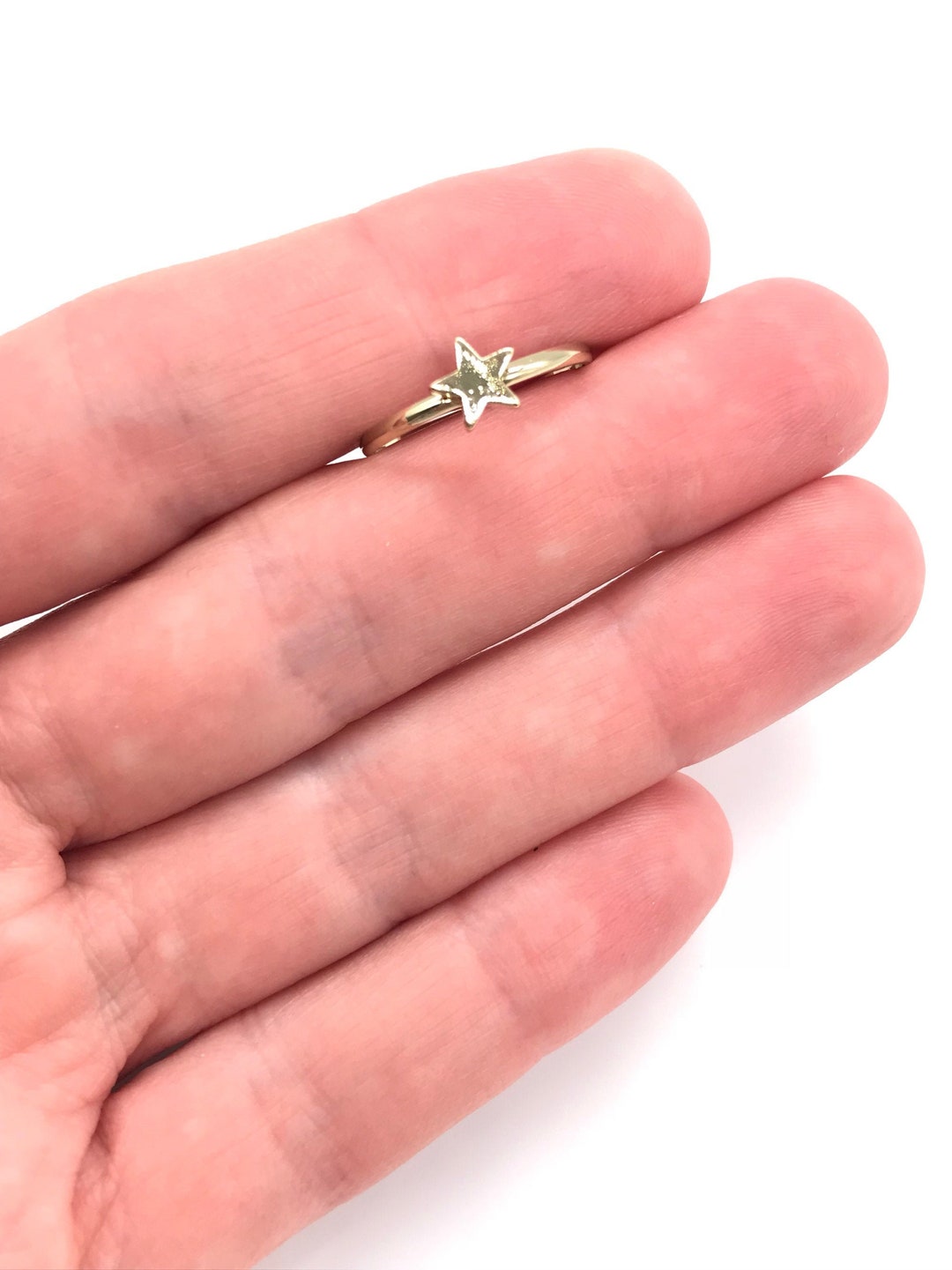 Gold Tiny Star Ring Gold Star Ring Little Star Ring Dainty Ring Simple Minimalist Ring Midi Star ...