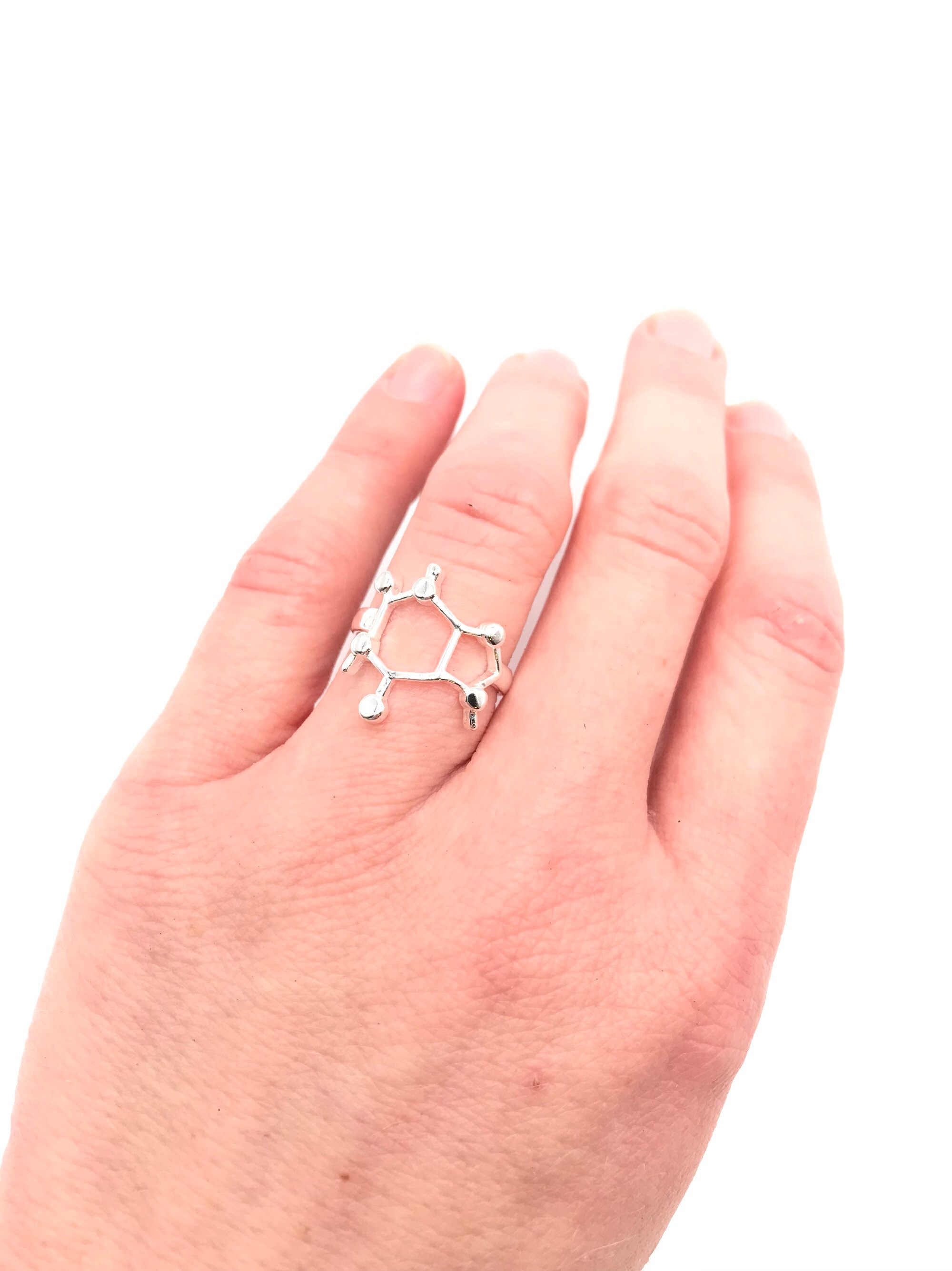 Coffee Molecule Ring Caffeine Ring Science Ring Chemistry - Etsy