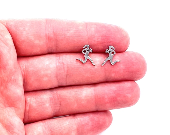 Trail Running Girl Earrings Runner Earrings Outdoor Jewelry Gift for ...