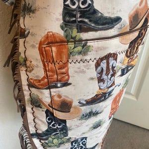 Reversible Large: " Cowboy Boots & Hats" Apron - Etsy