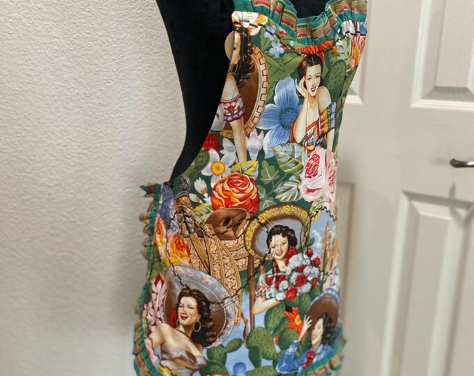 Reversible Folklorico Apron: "senoritas" Henry Alexander Fabric Designs ...