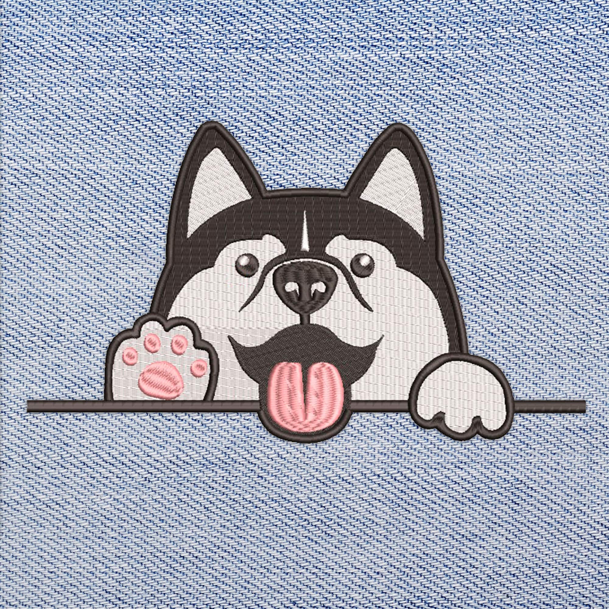 Peek a Boo Husky Dog Iron On Embroidered Patchy DIY Accesorio - Etsy España