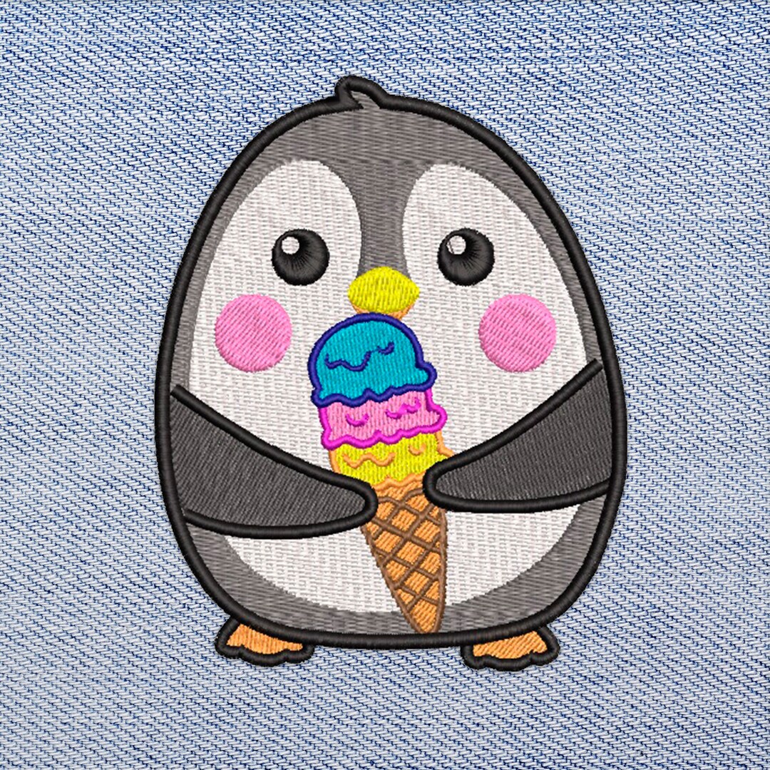 Penguin Embroidered Patch Sew on Icecream Patch Iron on Patch Bag Patch ...