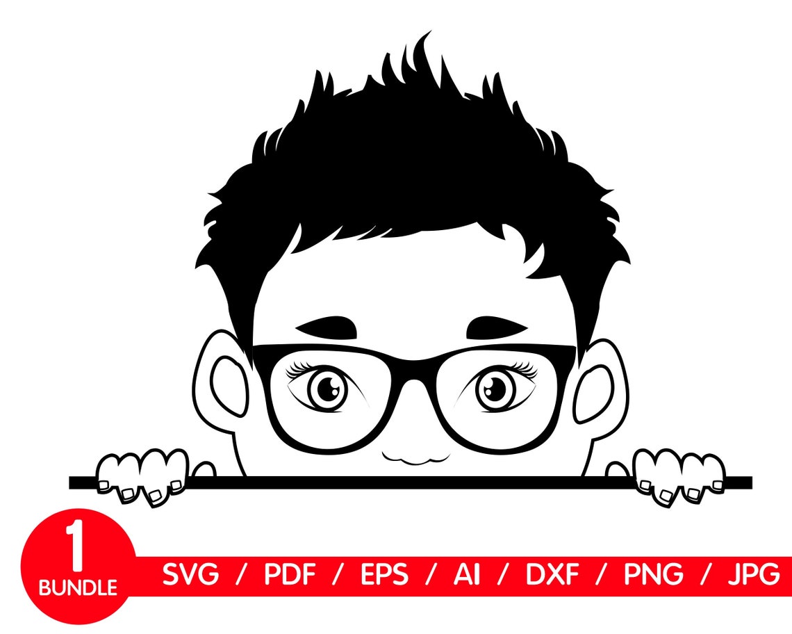 Peeking Boy Peek a Boo Svg Files for Cricut Kid Vector Design Mommy Svg ...