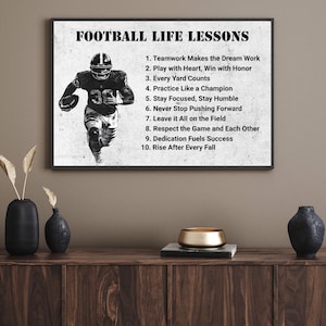 Football Life Lessons Print: Motivational Wall Art (digital Download ...
