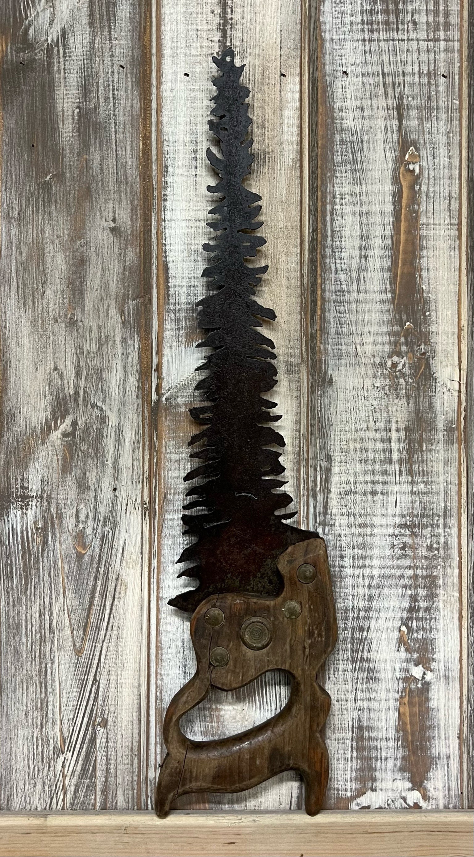 Rusty Saw Blade Tree Art: Repurposed Hand Saw Decor - Etsy