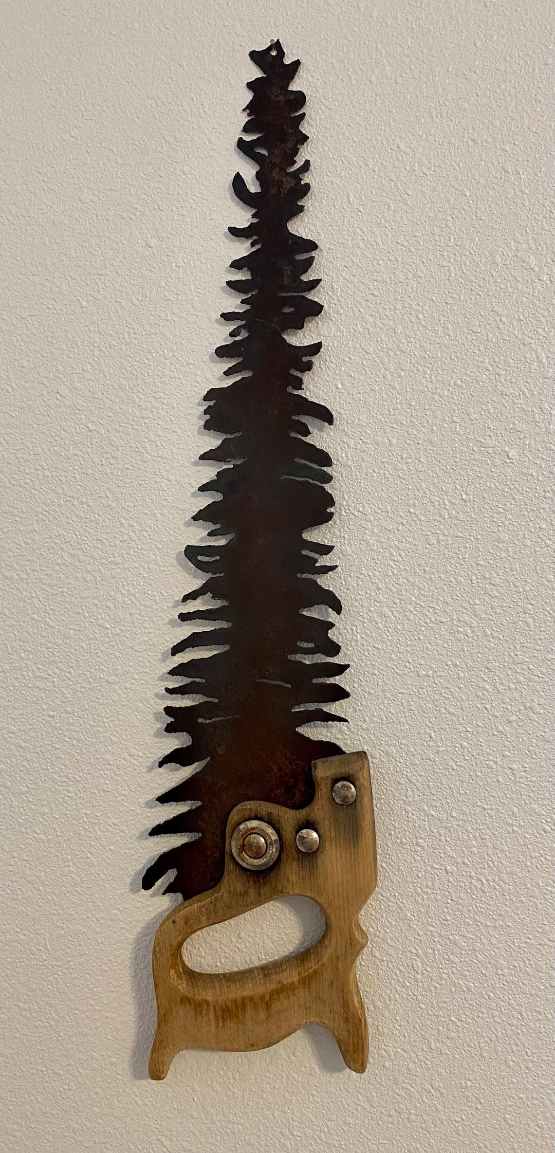 Rusty Saw Blade Tree Art: Repurposed Hand Saw Decor - Etsy
