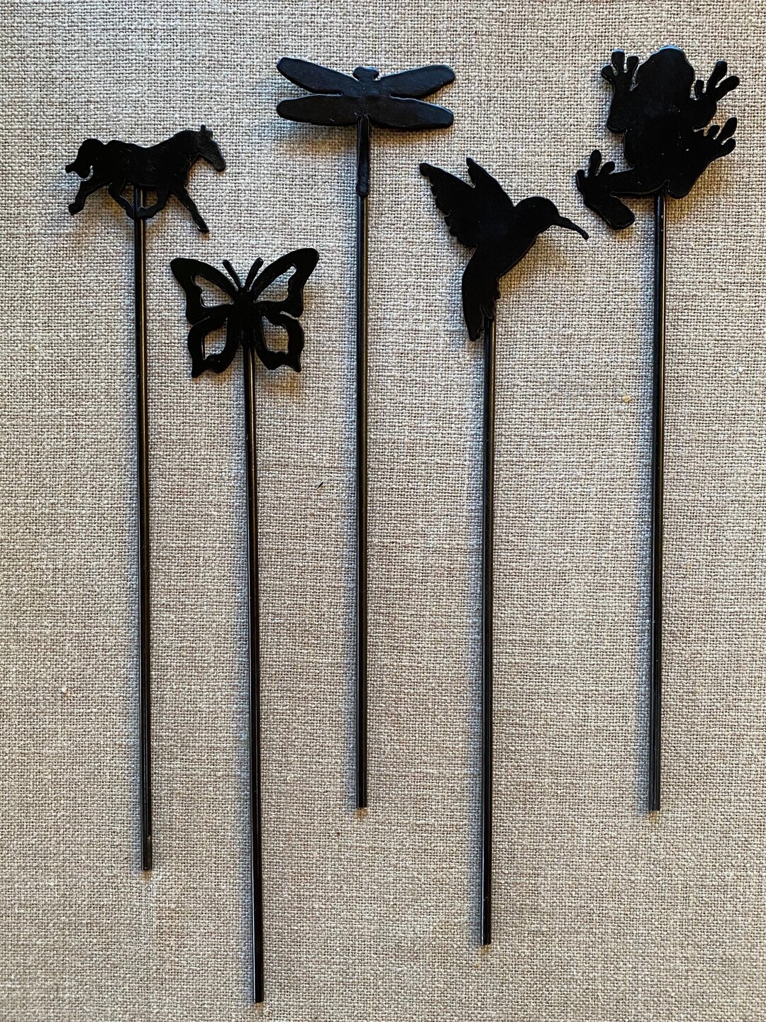 Rustic Metal Garden Stakes: Butterfly, Dragonfly, Horse Decor - Etsy