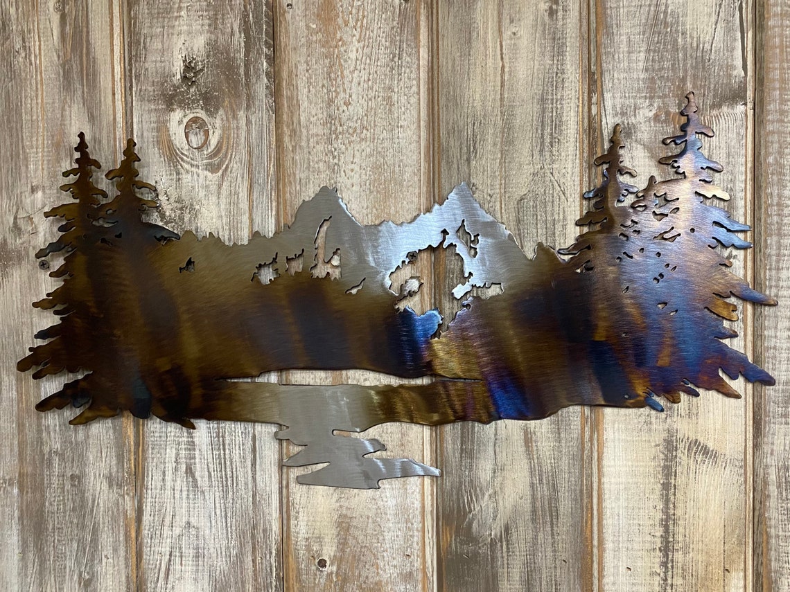 Metal Wall Art Mountain Scene at Kevin Conger blog
