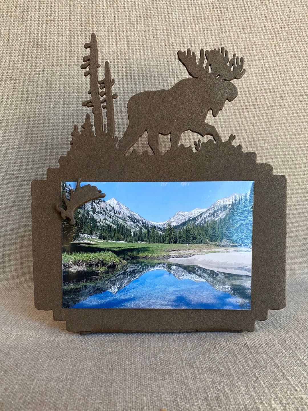 Moose Picture Frame, Photo Frame, Photo Holder, Moose Photo Frame, Gift ...