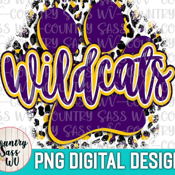 Purple and Gold Wildcats Png - Etsy