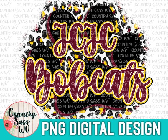 JCJC Bobcats Maroon-gold Paw PNG Ready to Print Sublimation - Etsy