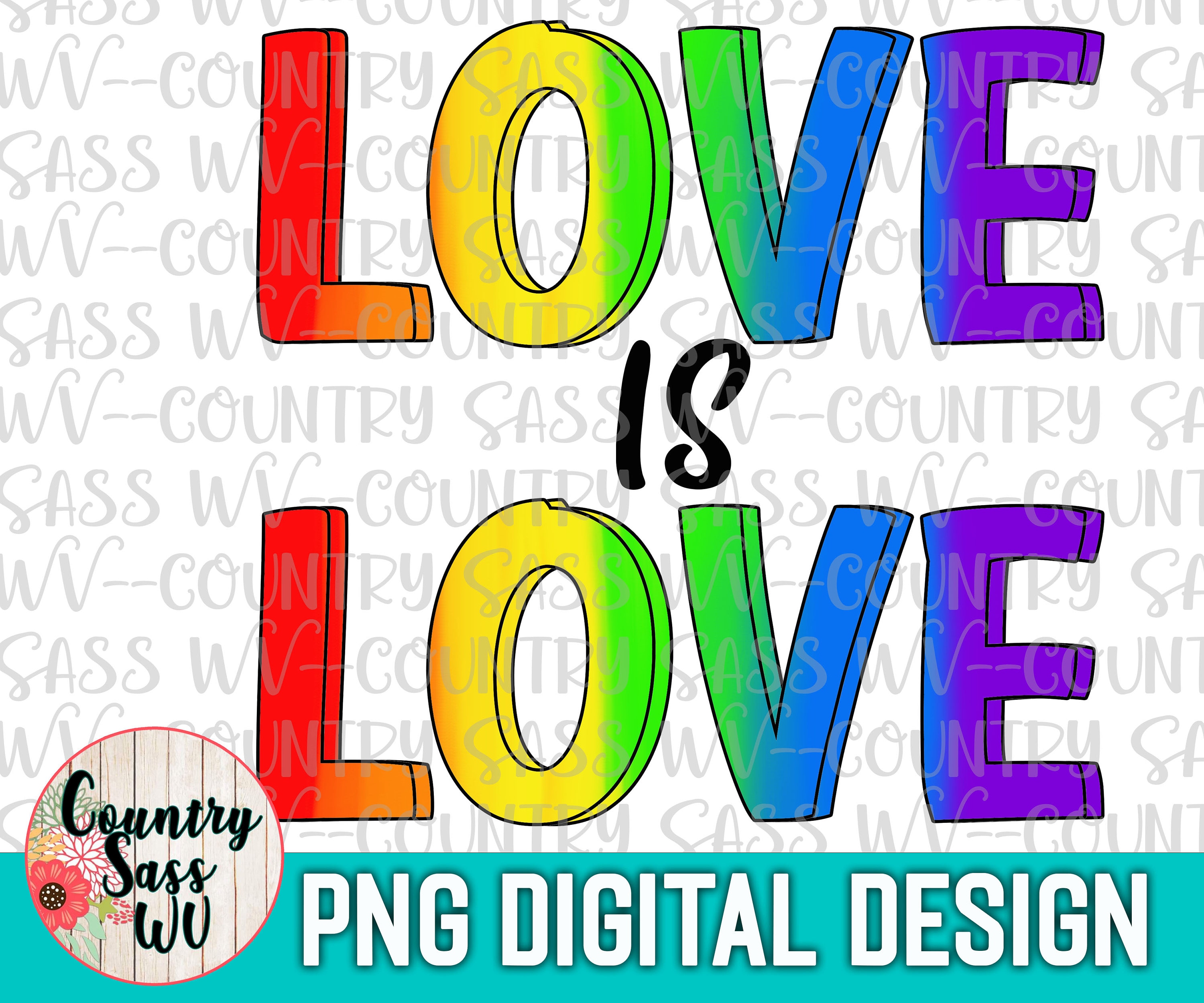 LGBTQ love is love PNG Ready to Print Sublimation Design | Etsy