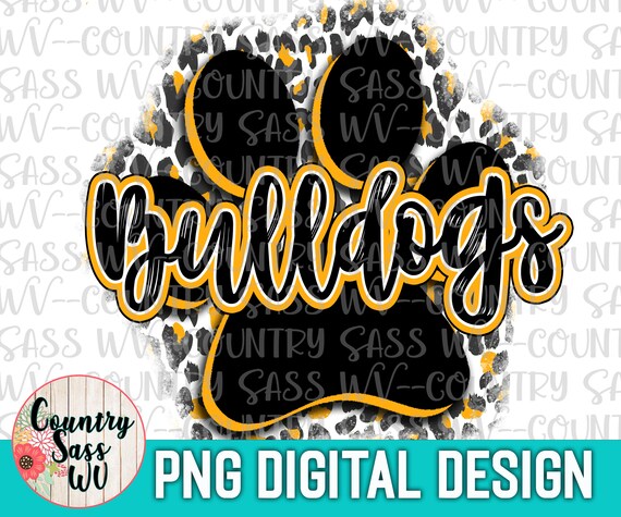 Bulldog Paw Mascot Clipart