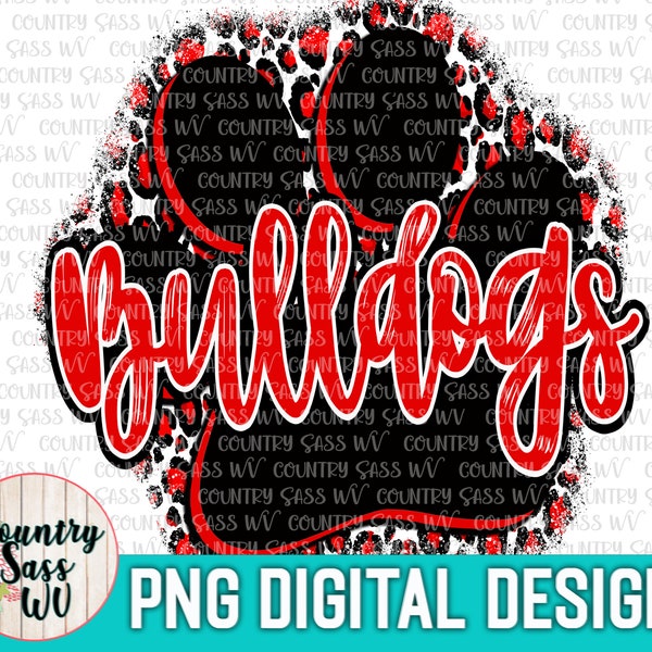 Bulldog Paw Print - Etsy