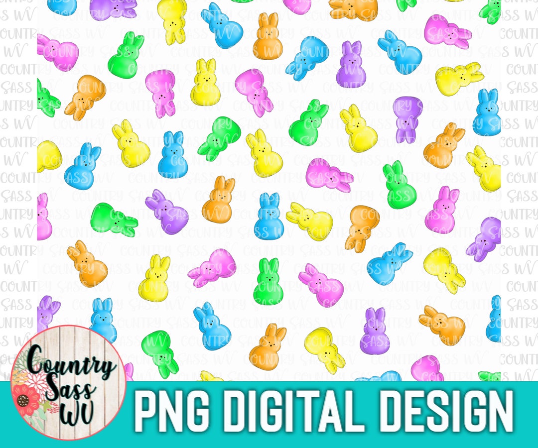 Easter Bunnies-peeps Background PNG you Customize Ready to - Etsy UK