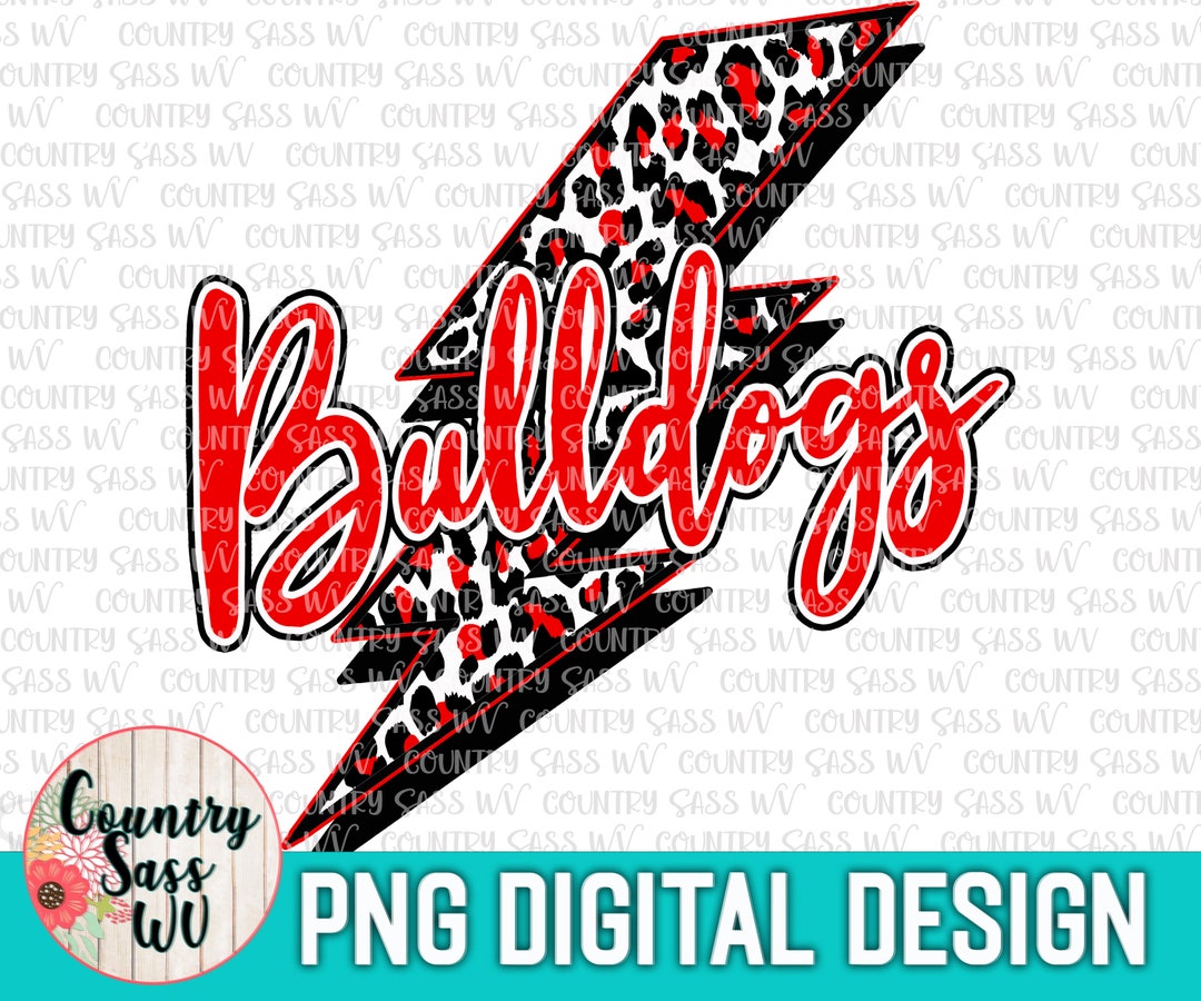 Bulldogs Red Lightening Bolt Paw PNG Ready to Print - Etsy