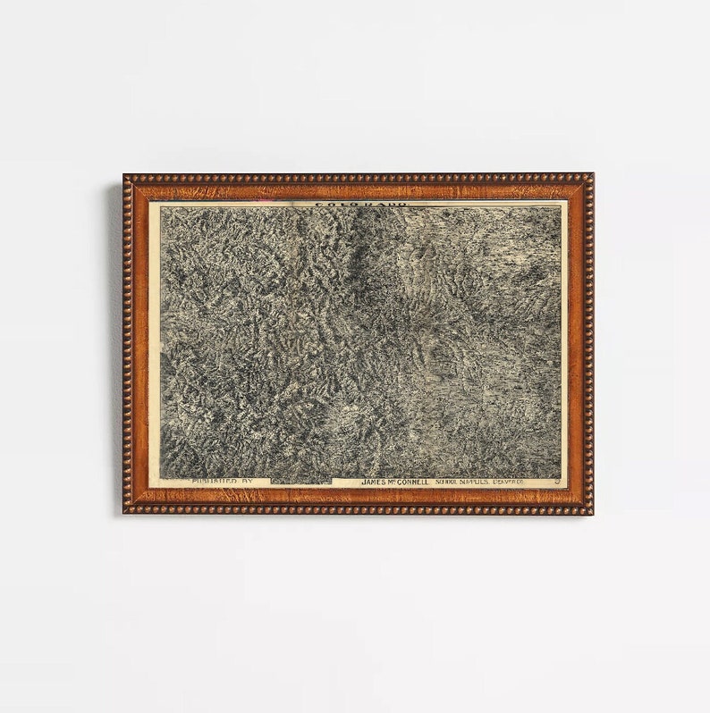 Print of Vintage Topography Map of Colorado - 1894 - Etsy