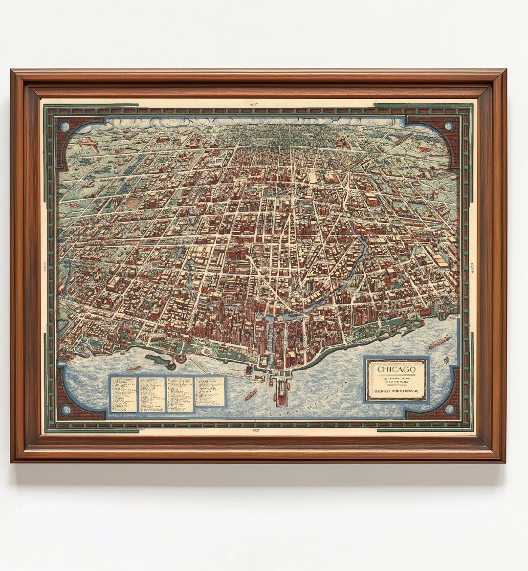 Print of Vintage MCM Chicago Map 1936 - Etsy