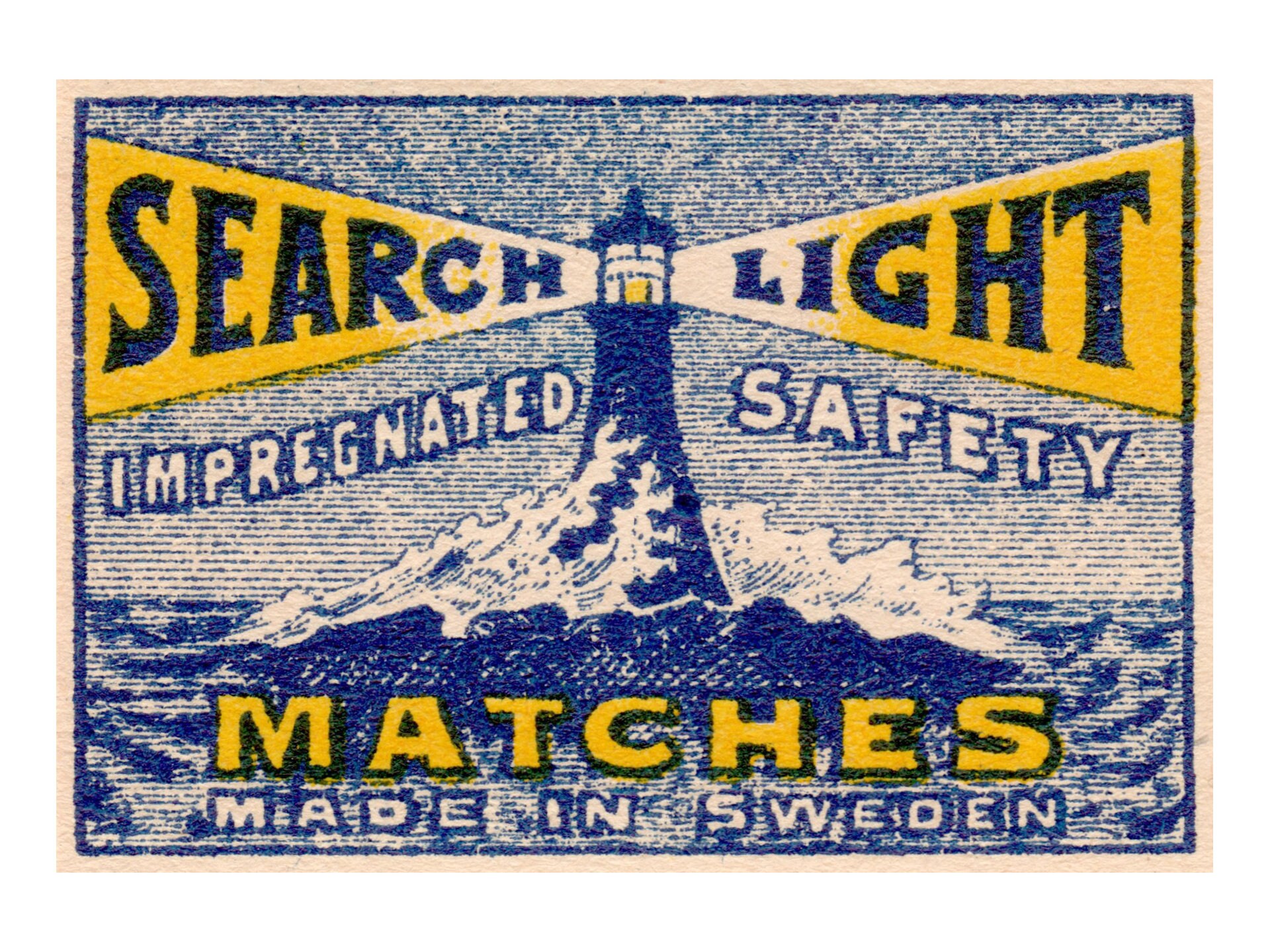 Searchlight Matches - Print of Vintage 1940s Matchbox - Etsy