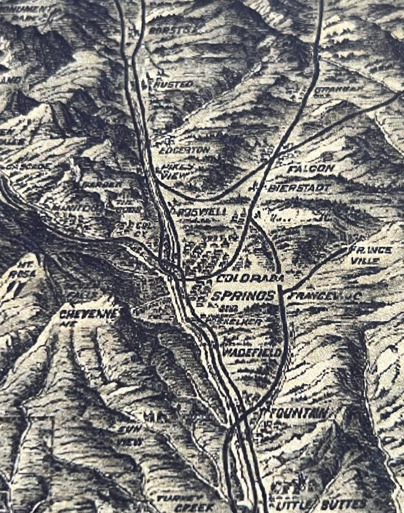 Print of Vintage Topography Map of Colorado - 1894 - Etsy