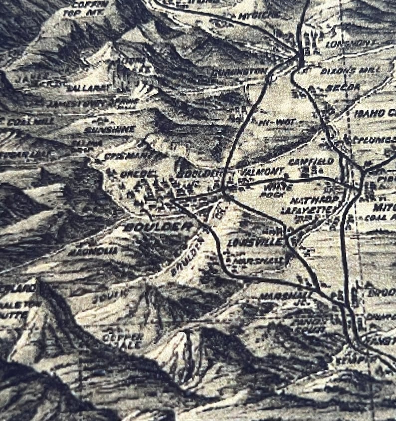Print of Vintage Topography Map of Colorado - 1894 - Etsy