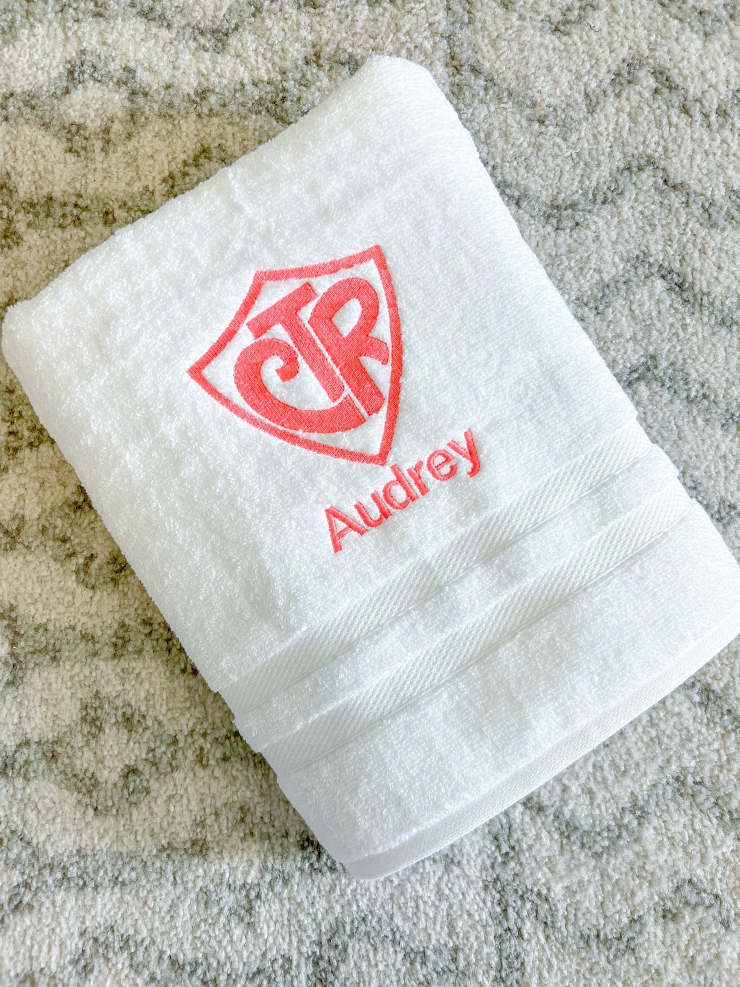 LDS Baptism Gift CTR Towel, Personalized Gift Bath Towel Church of ...