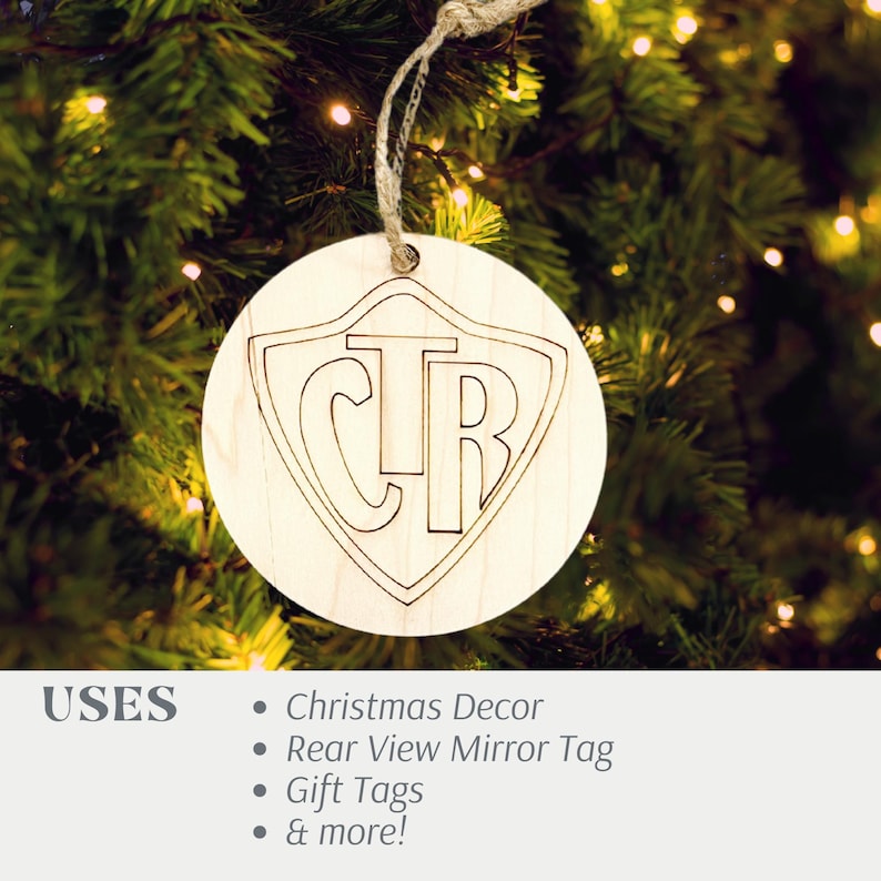CTR Shield Ornaments, LDS Baptism Gifts for Church of Jesus Christ ...