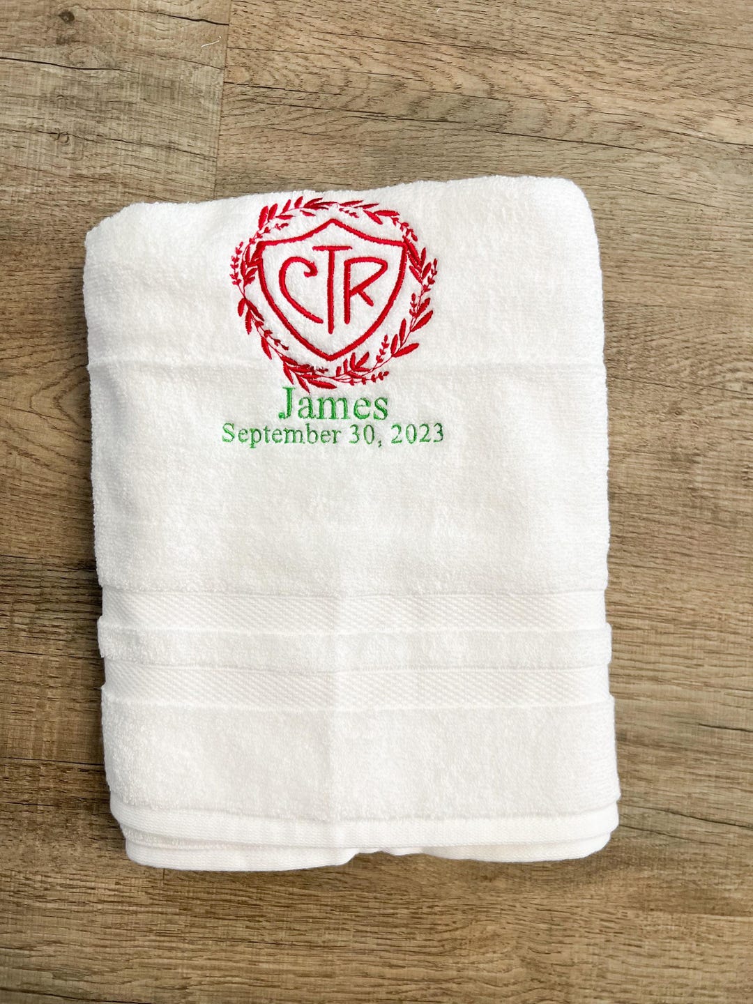 CTR Baptism Towel | CTR Shield Unique Primary LDS Present Event ...