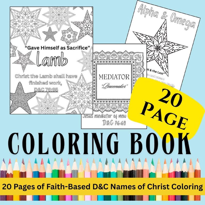 Names of Jesus Christ Coloring Book | Doctrine & Covenants PDF | Come ...