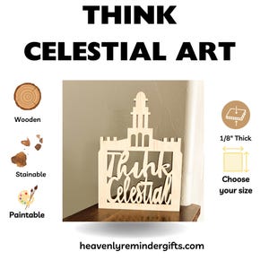 Think Celestial Art LDS Temple Cutout, Church Jesus Christ of Latter ...