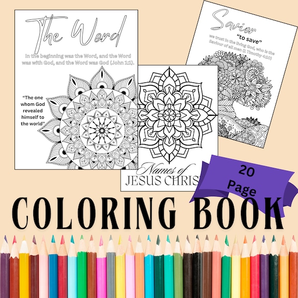 Names of Christ Coloring Pages - Etsy