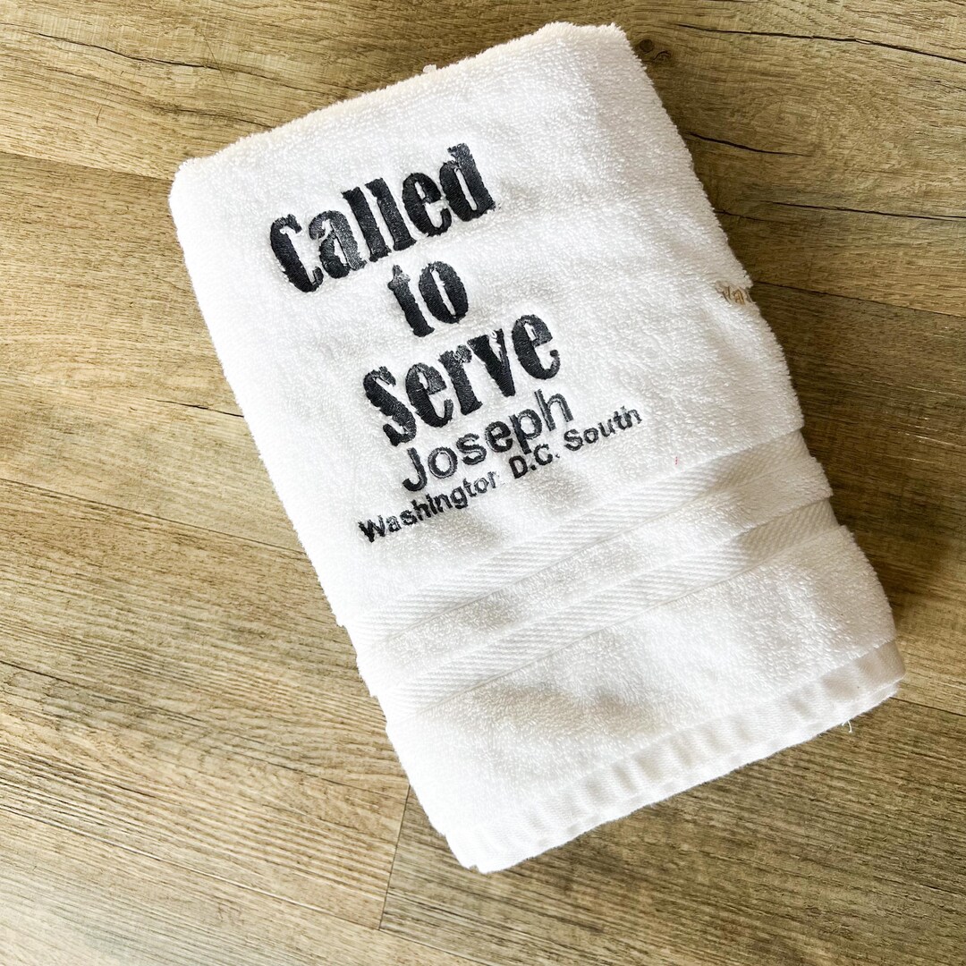 LDS Missionary Gift Towel | Personalized Called to Serve Embroidered ...