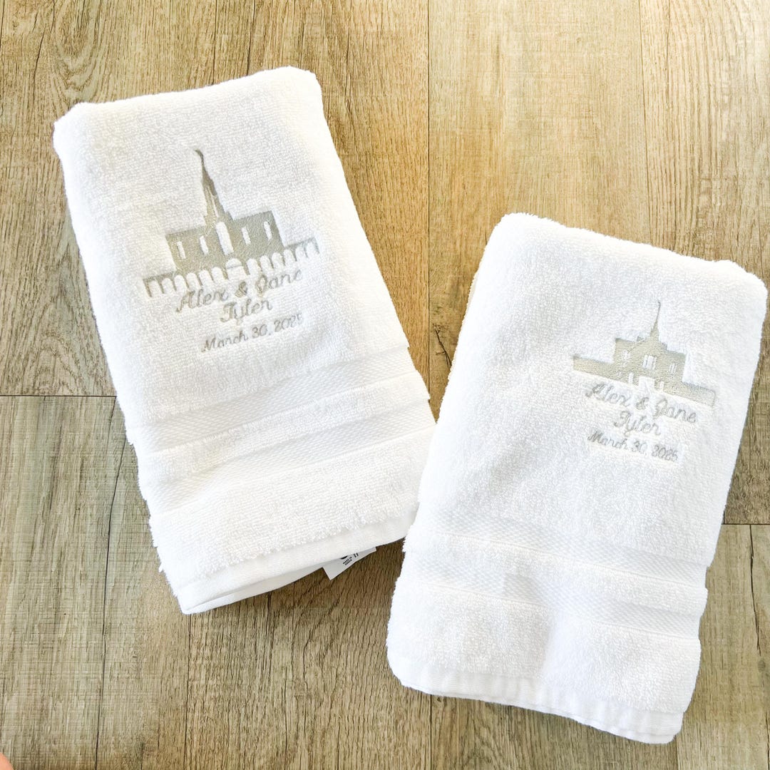 Custom Temple Towel: Personalized LDS Wedding Gift (all Temples ...