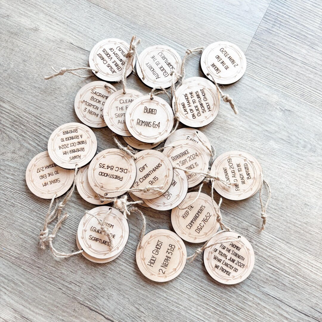 LDS Baptism Advent Countdown Ornaments | 25-daybaptismal Covenants ...