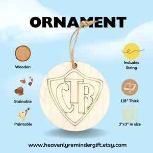CTR Shield Ornaments, LDS Baptism Gifts for Church of Jesus Christ ...
