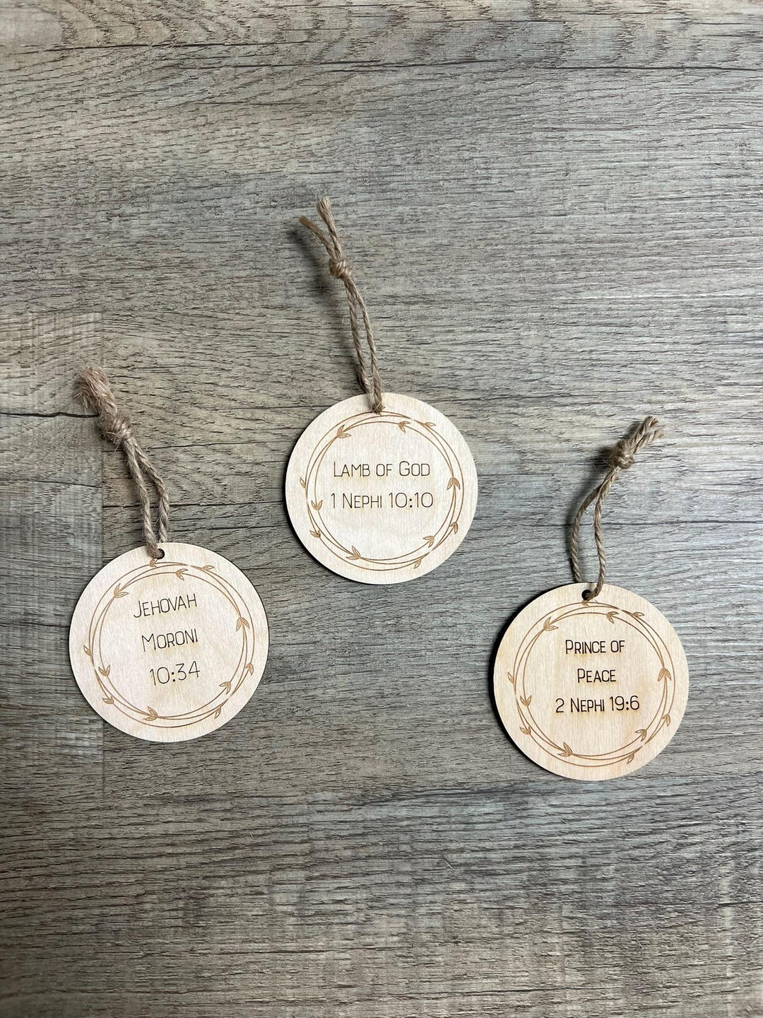 Set of 25 Names of Jesus Christ Christmas Ornaments - BOM Scripture ...