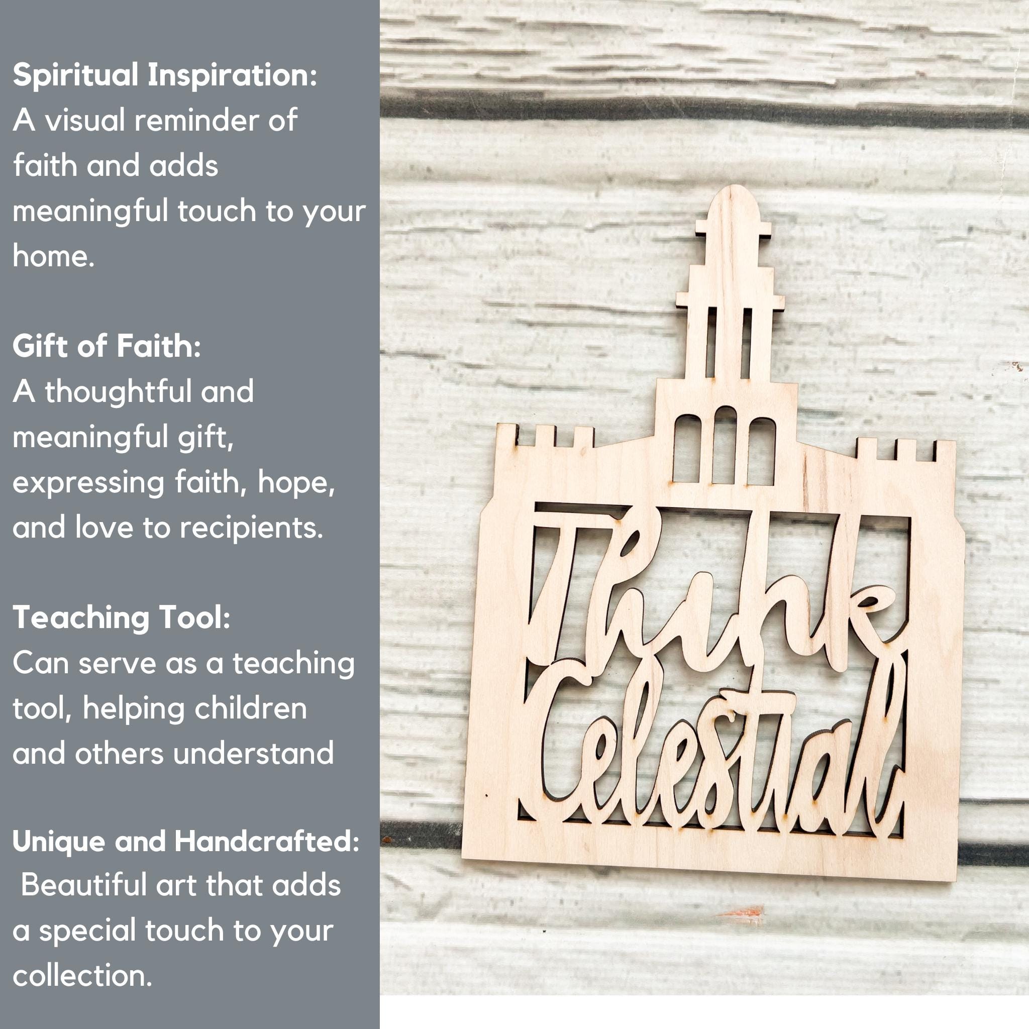 Think Celestial Art LDS Temple Cutout, Church Jesus Christ of Latter ...