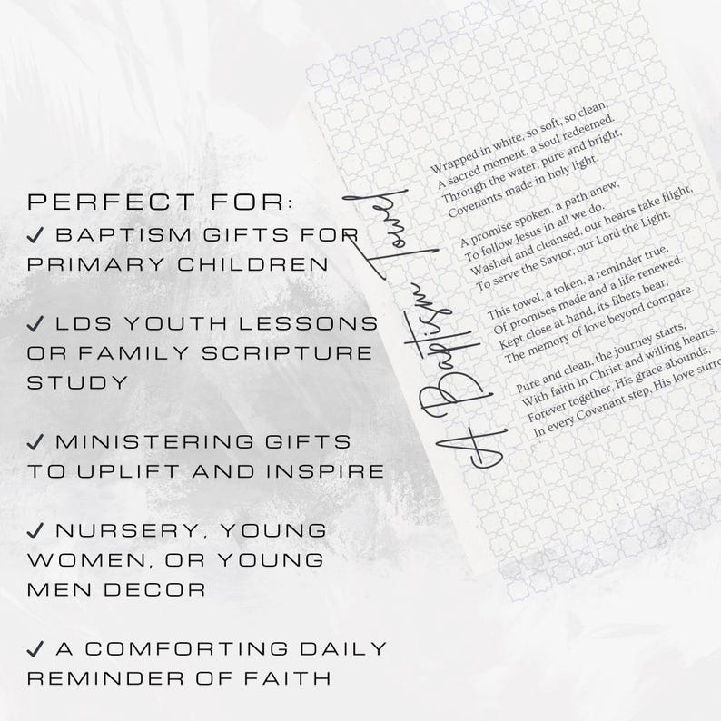 Baptismal Poem Holy Ghost Printable, 5x7 PNG & PDF, Covenant Reminder ...