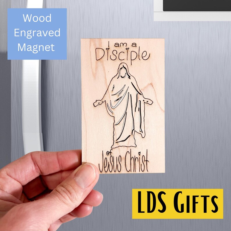 Jesus Christ Magnet | I Am a Disciple Youth Theme Gift Engraved Wood ...