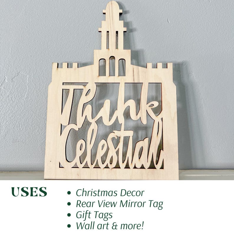 Think Celestial Art LDS Temple Cutout, Church Jesus Christ of Latter ...