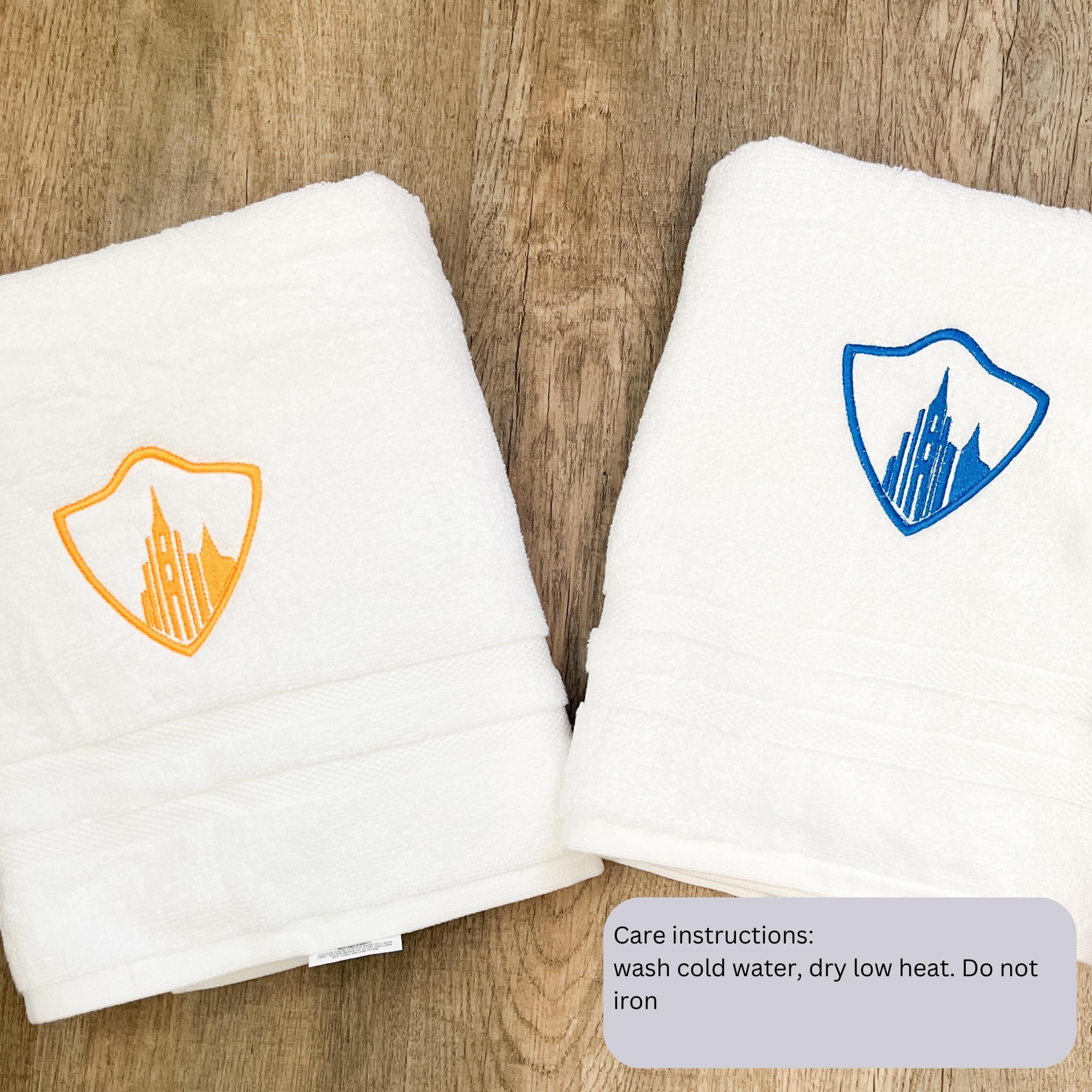 LDS Baptism Gift, Strive to Be Temple Personalized Bath Towel, Church ...
