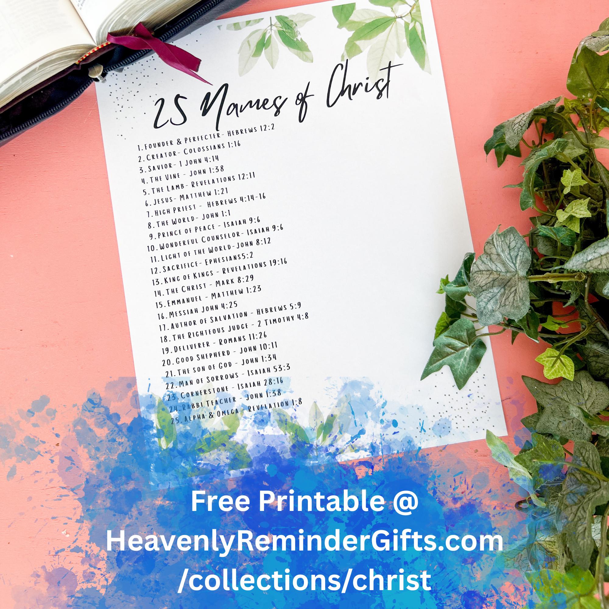 25 Names of Christ Advent Christmas Ornaments | LDS Scripture Study ...