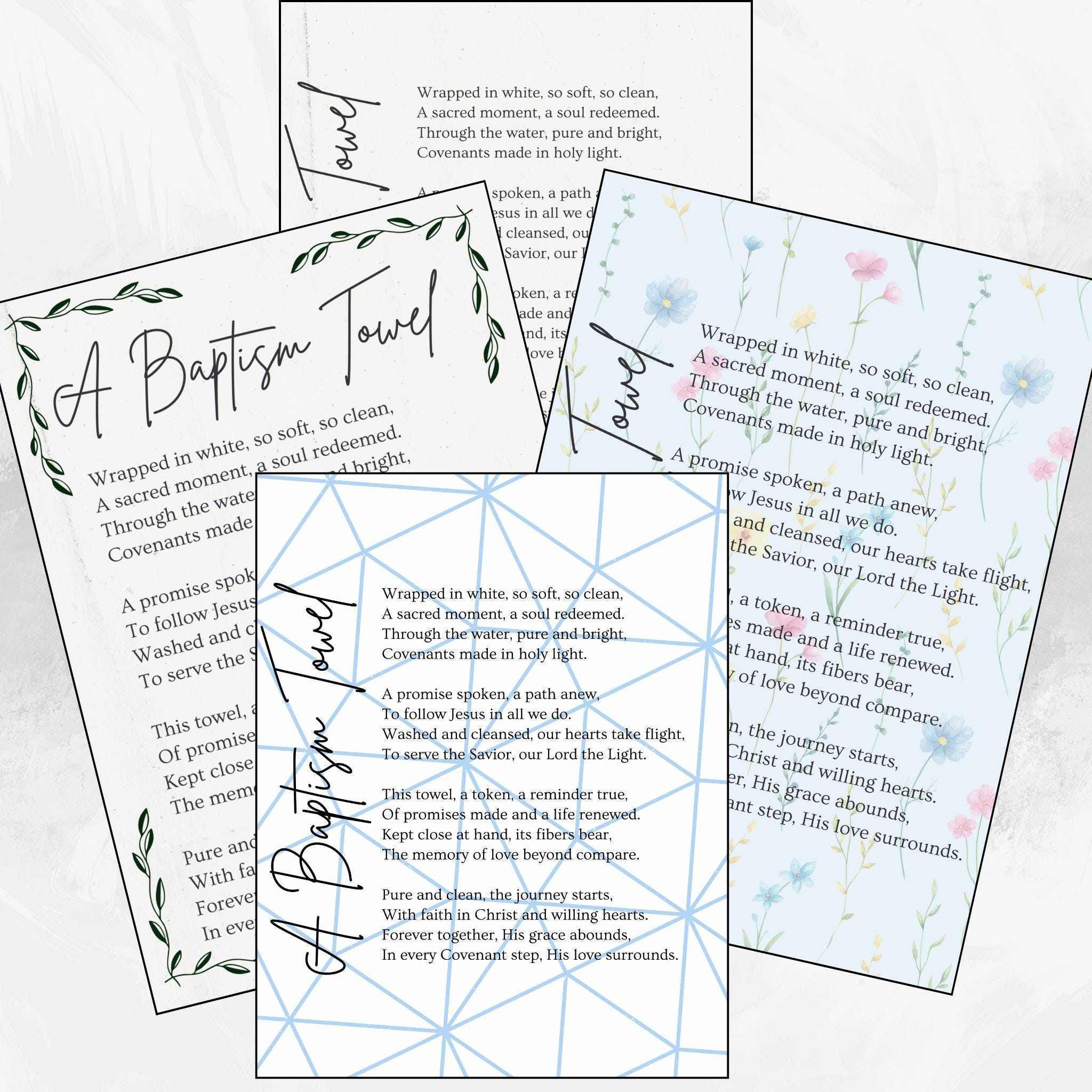 Baptism Poem Printable: LDS Covenant Reminder, Holy Ghost Decor (5x7 ...