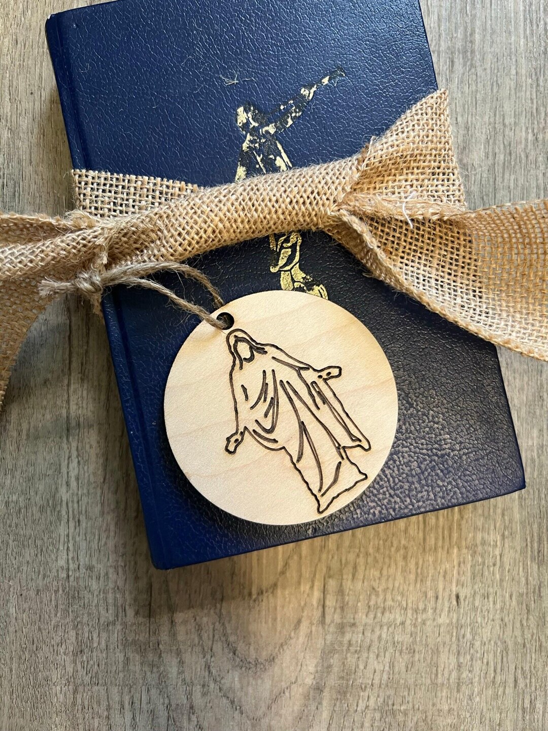 Jesus Christ Ornament, Christian Gift, Wooden Christus Decor, Christmas ...